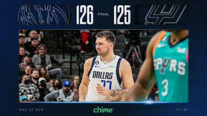 NBA - 51 punti di Doncic servono ai Mavericks per non cadere a San Antonio