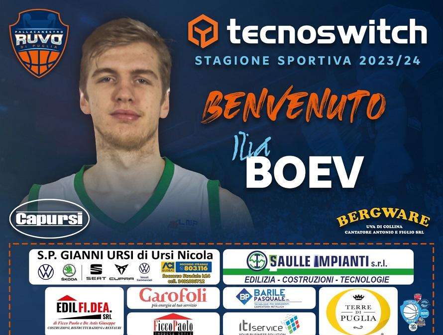 Serie B - Alla Tecnoswitch Ruvo di Puglia arriva Ilia Boev