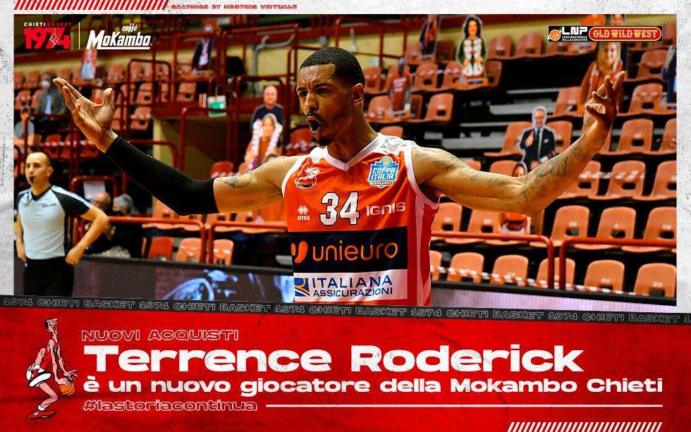 A2 - Terrence Roderick è un nuovo giocatore della Caffè Mokambo Chieti 1974