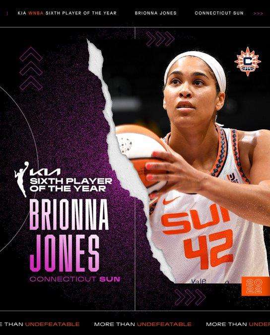WNBA - Brionna Jones (Connecticut Sun) premiata Sixth Player Of The ...