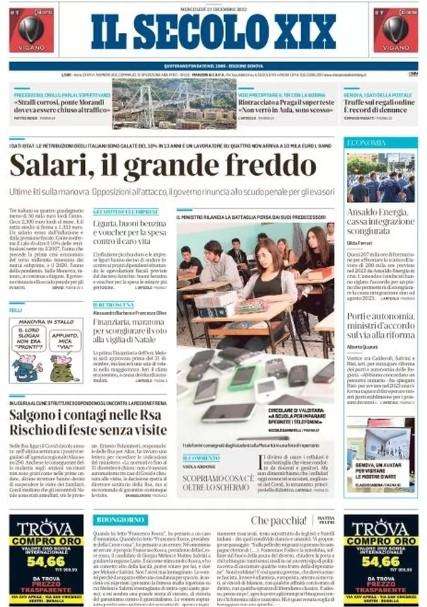 Il Secolo XIX - ed Levante: "Entella, i numeri del girone d'andata"