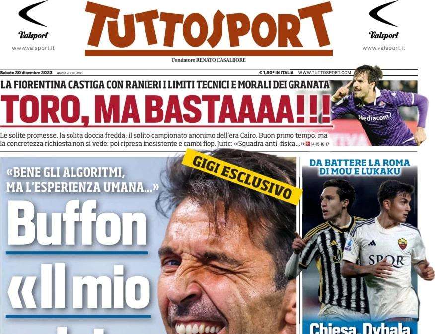 Tuttosport - Buffon: “Il mio calcio”. Chiesa e Dybala, mille scintille