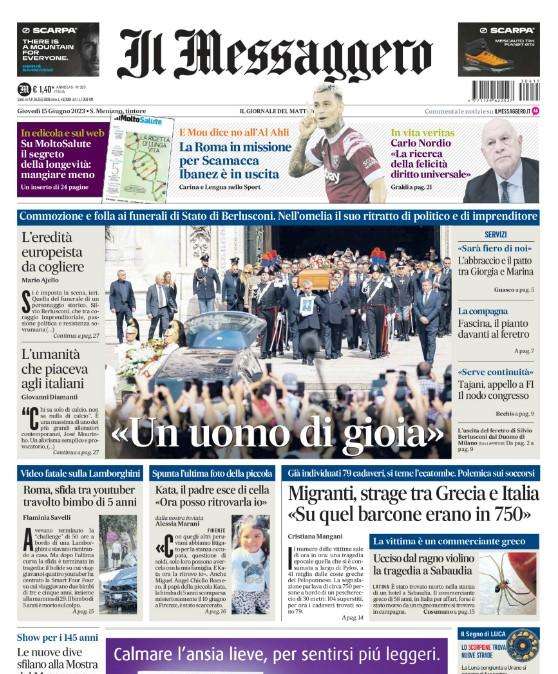 Il Messaggero - Roma in missione per Scamacca