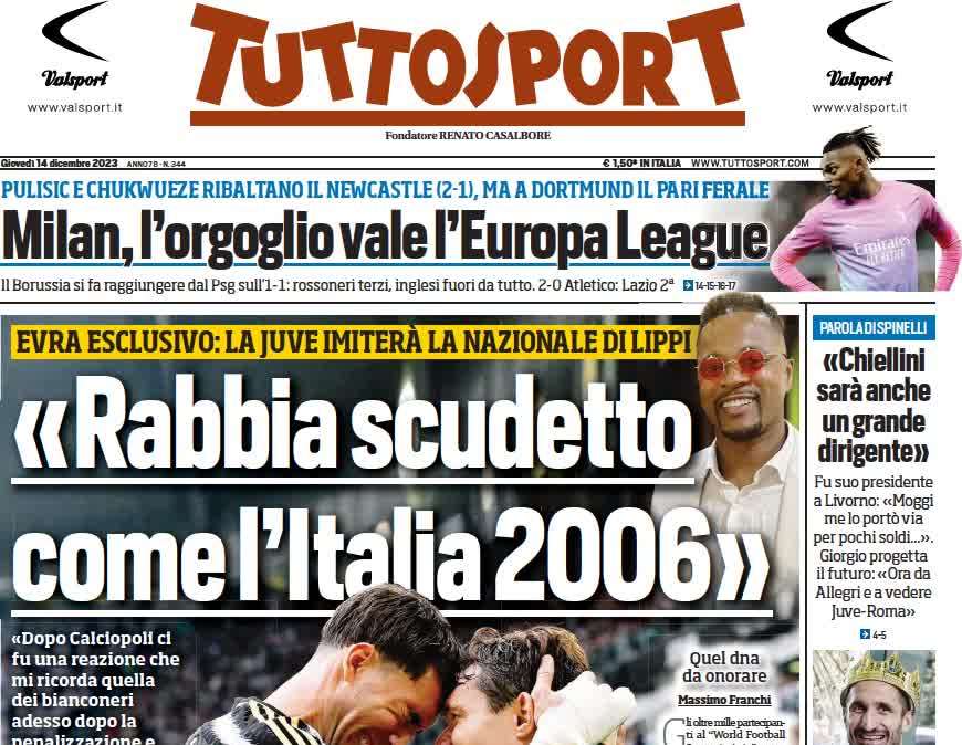 Tuttosport - Rabbia Scudetto